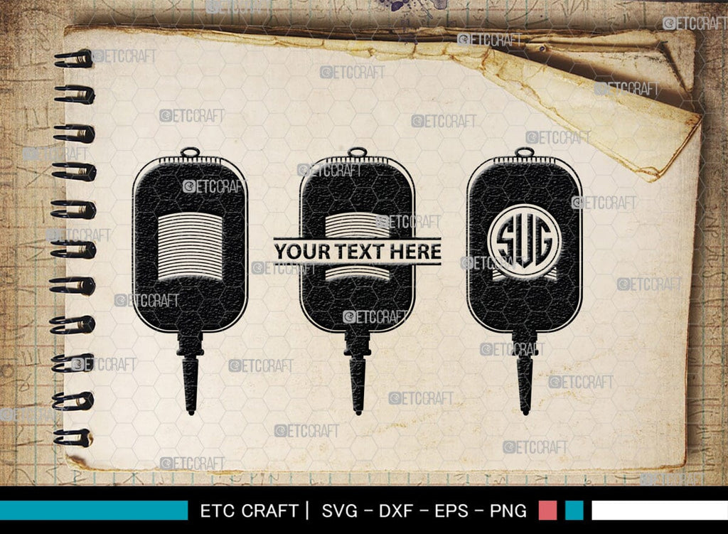 Blood Bag Monogram, Blood Bag Silhouette, Blood Bag SVG, Blood Svg, Bag ...