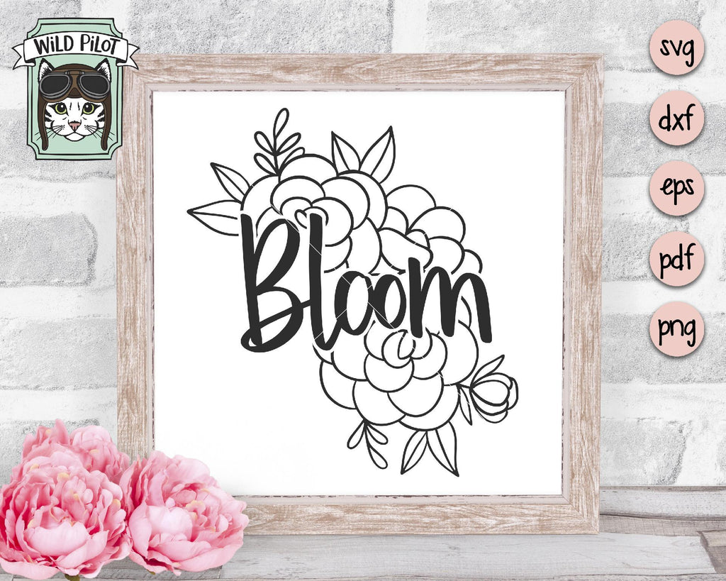 Bloom Flower SVG Cut File - So Fontsy