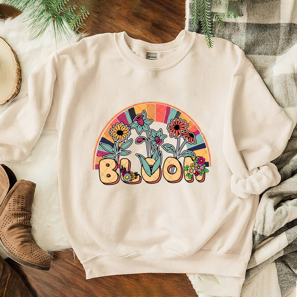 Bloom Retro SVG File for Cricut, Ai, Png, Dxf. Eps, Vintage ...