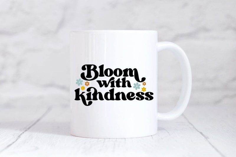 Bloom With Kindness Retro Floral SVG - So Fontsy