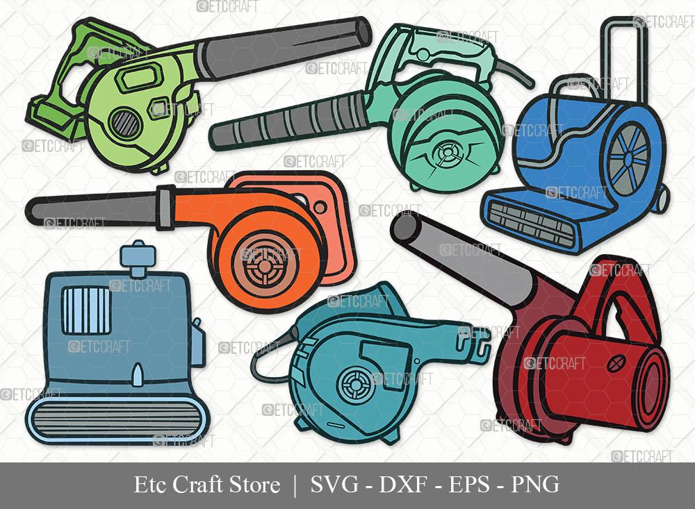 Blower Machine Clipart SVG Cut File | Blower Machine SVG | Leaf Blowers ...