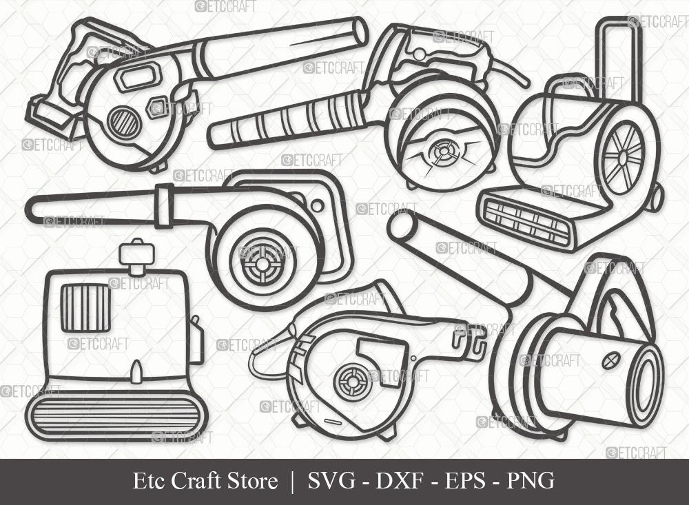 Blower Machine Outline SVG Cut File | Blower Machine SVG | Leaf Blowers ...