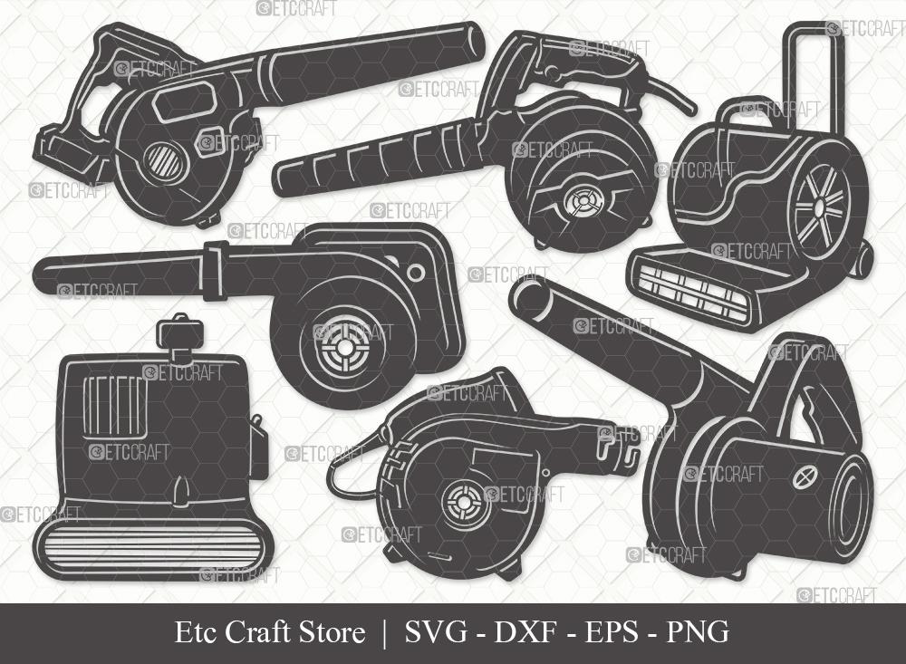 Blower Machine Silhouette SVG Cut File | Blower Machine SVG | Leaf ...