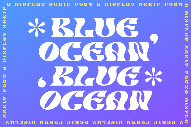 BLUE OCEAN Typeface - So Fontsy
