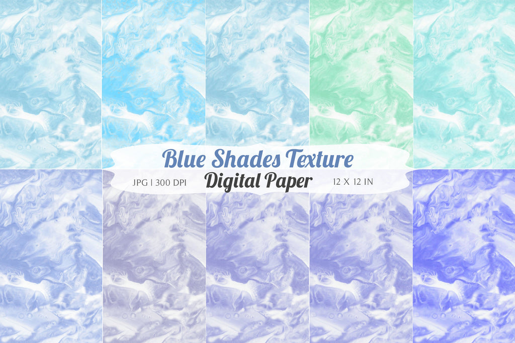 Blue Shades Texture Digital Paper Collection - So Fontsy