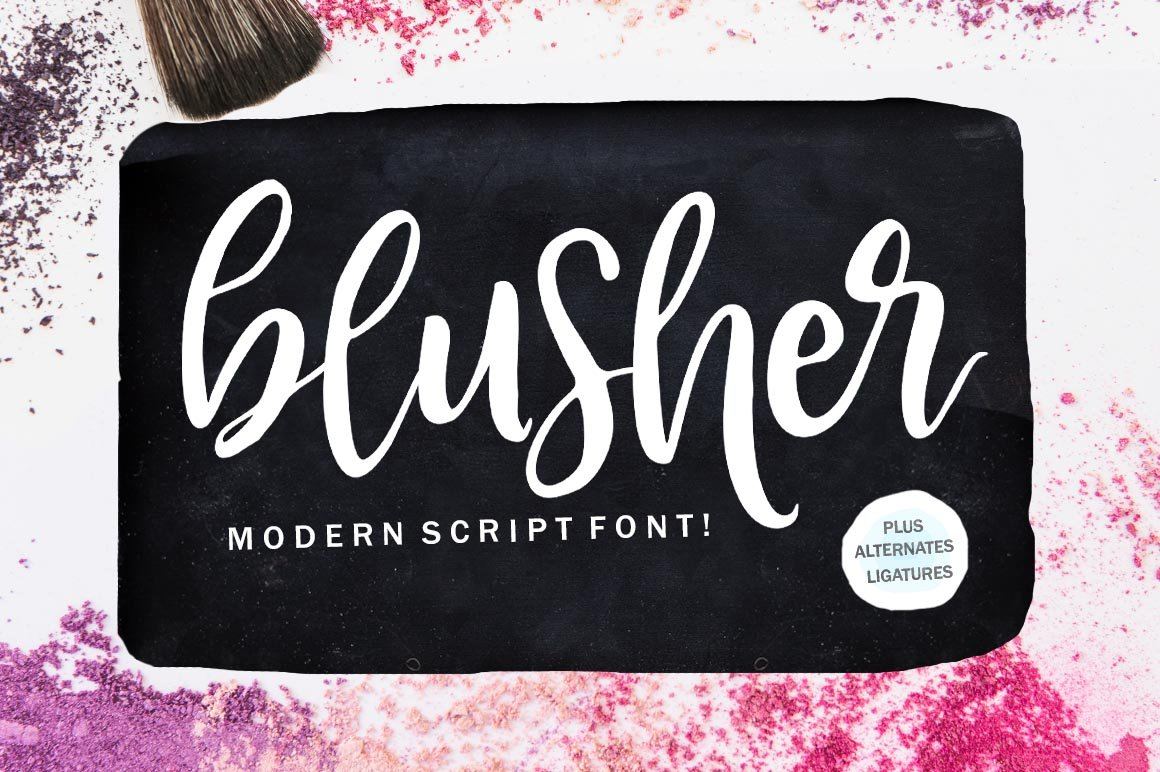 Blusher Script - So Fontsy