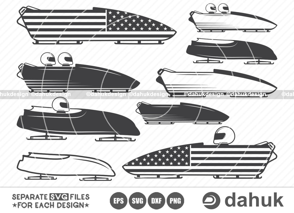 Bobsled SVG, Bobsled Flag USA, Bobsled Vector SVG, Bobsled icon ...