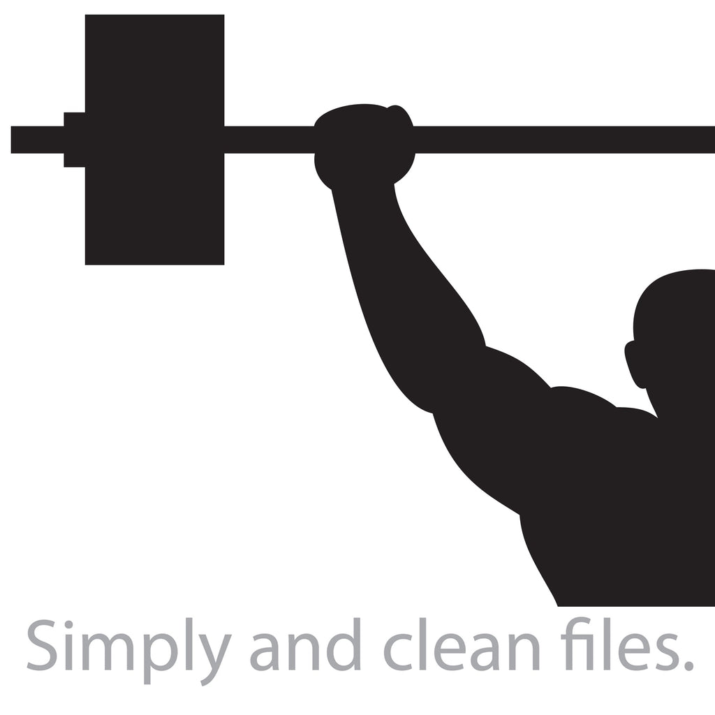 Bodybuilder. Cut files for Cricut. Clip Art silhouette (eps, svg, pdf ...