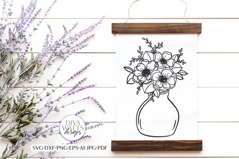 Boho Flower Arrangement SVG - So Fontsy