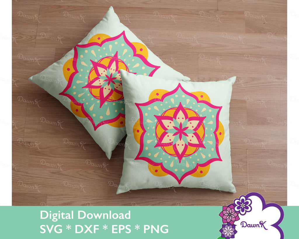 Boho Layered Flower Mandala SVG - floral mandala | Dawn K Designs - So ...