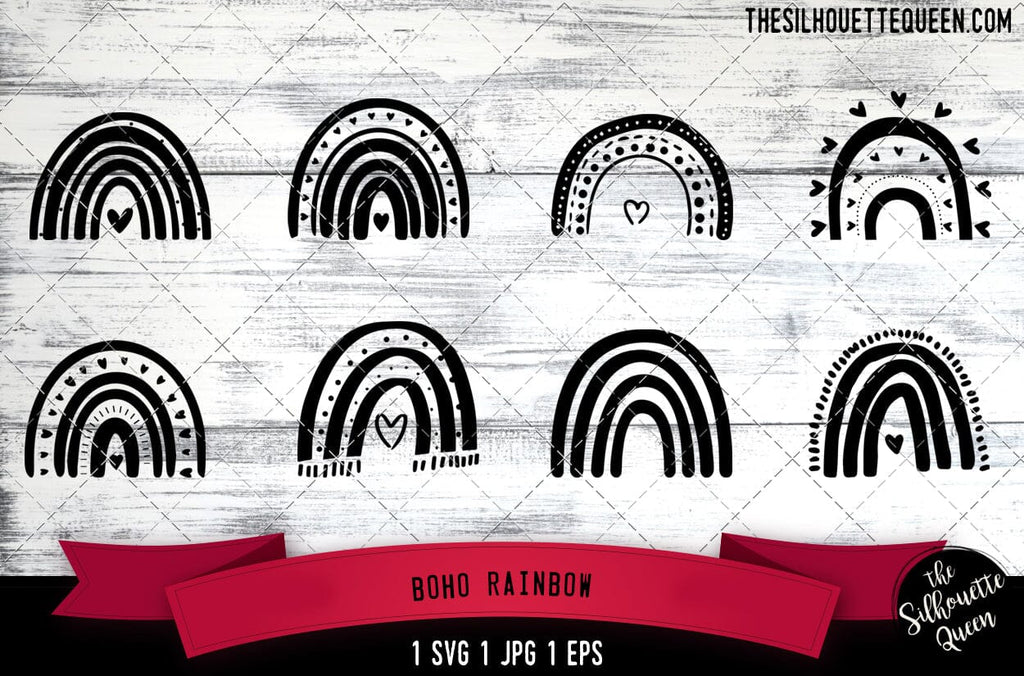 Boho Rainbow SVG File, SVG Bundle File-Cut File-Vector Clip Art for ...