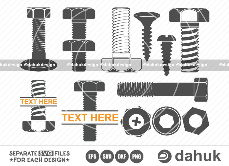 Bolt Screw svg, Bolt and nut svg, Bolt Screw icons, Bolt Screw vector ...