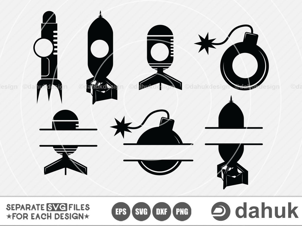 Bomb SVG, Bomb Monogram svg, Split Bomb Logo, Cut File For Silhouette ...
