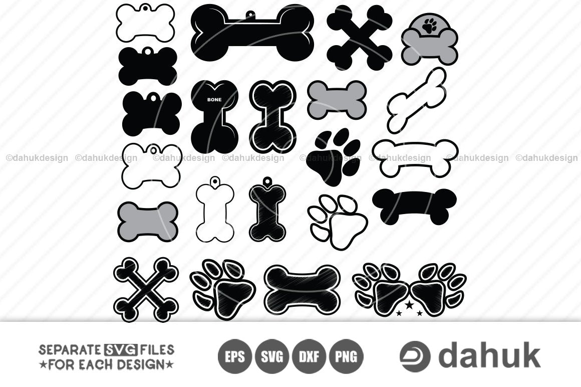 dog bone tag template