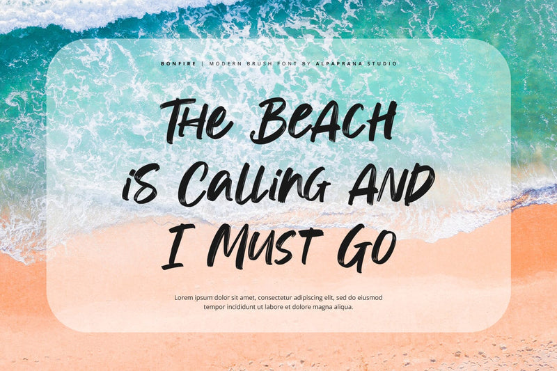 Bonfire - Modern Brush Font - So Fontsy