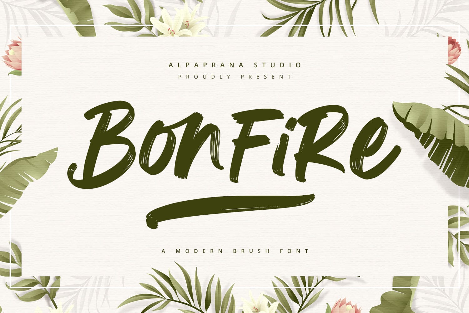 Bonfire - Modern Brush Font - So Fontsy