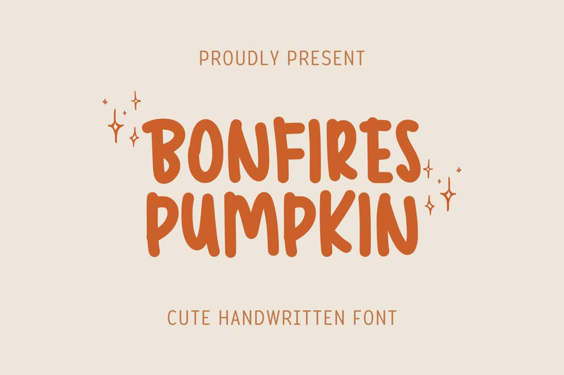 Bonfires Pumpkin - Cute Handwritten Font - So Fontsy