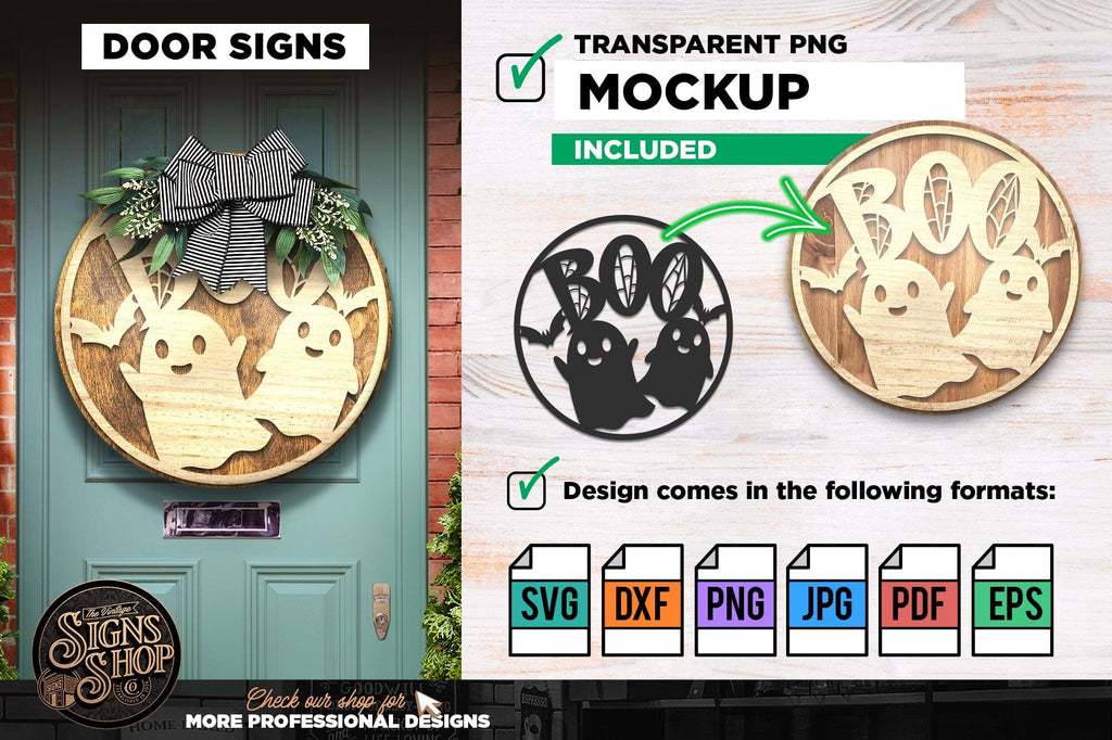 Boo ghosts | Halloween SVG Sign - So Fontsy