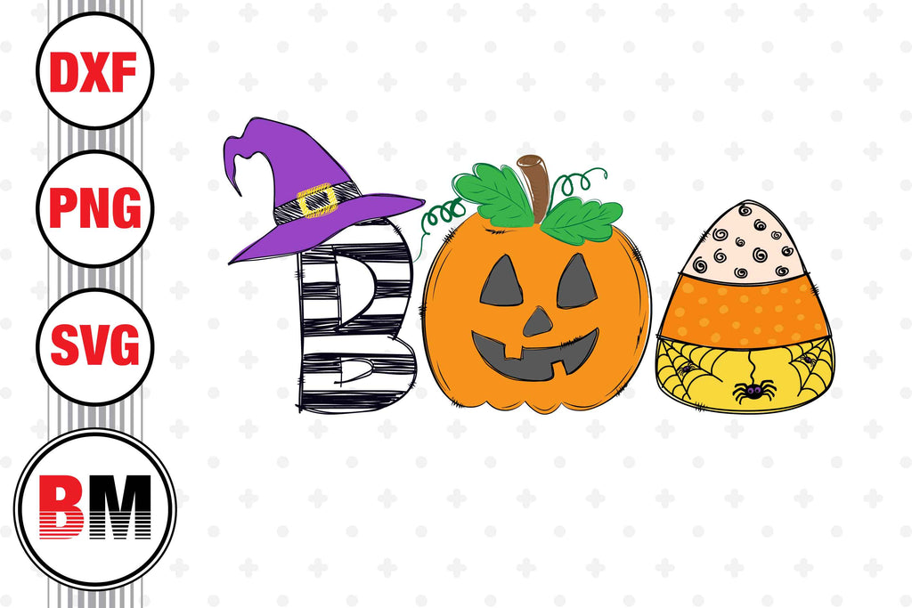 Boo Halloween SVG, PNG, DXF Files - So Fontsy