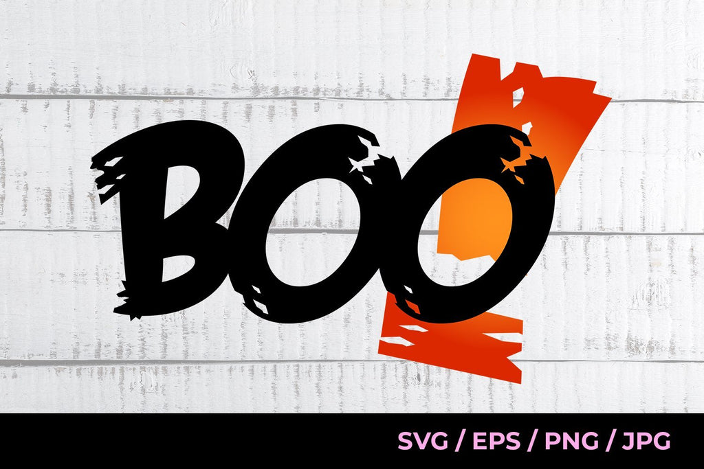 Boo! Halloween Vector File Printable, SVG Cut File - So Fontsy