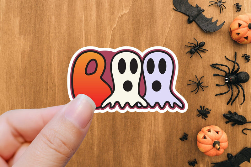 Boo PNG, Printable Halloween Sticker - So Fontsy