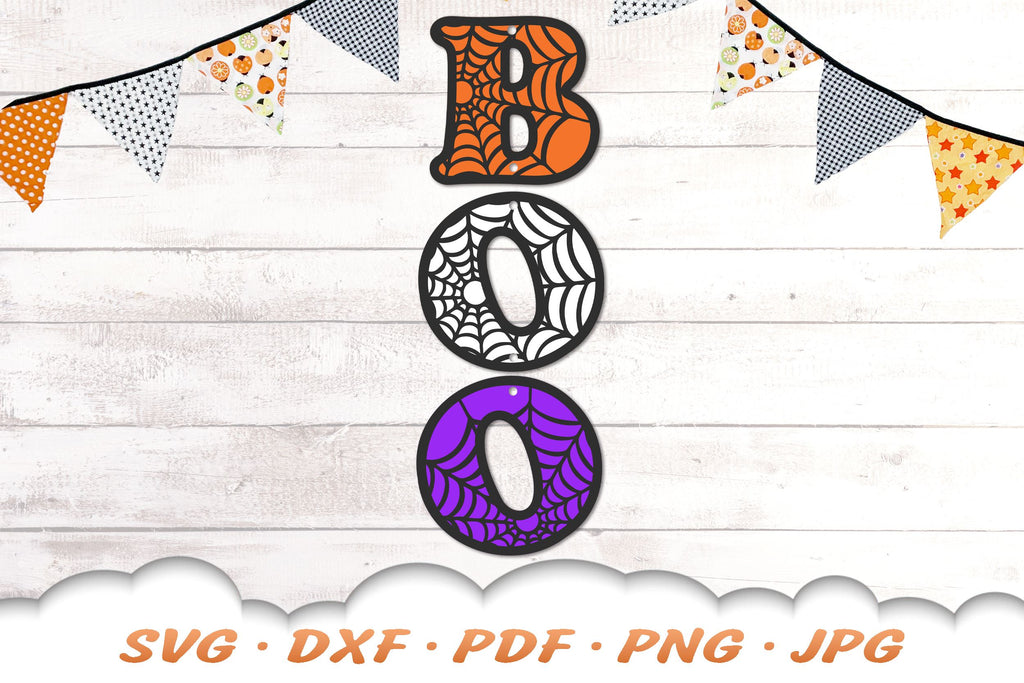 Boo SVG | Halloween SVG | Vertical Sign - So Fontsy