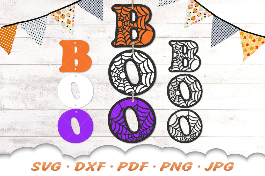 Boo SVG | Halloween SVG | Vertical Sign - So Fontsy