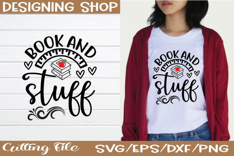 book and stuff svg - So Fontsy