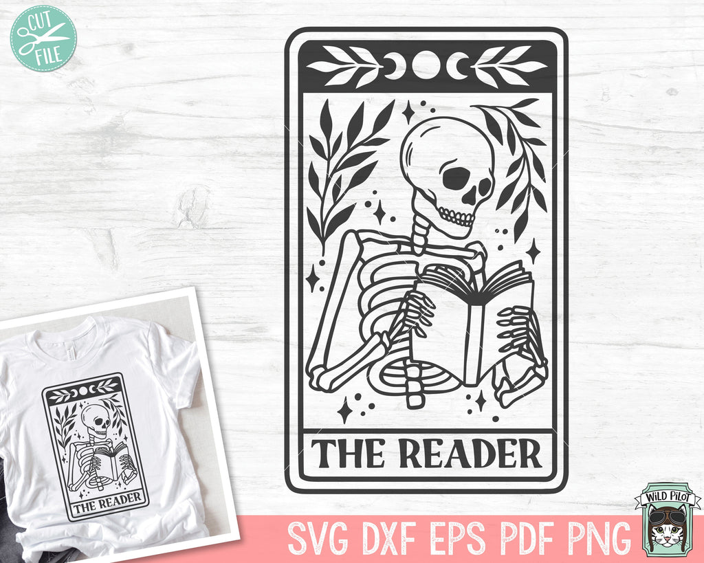 Book Lover SVG, Skull SVG, Skeleton SVG, Halloween svg, Books svg ...