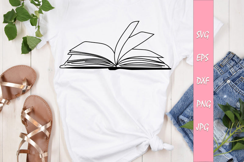 Book SVG Cut File Free For Commercial Use - So Fontsy