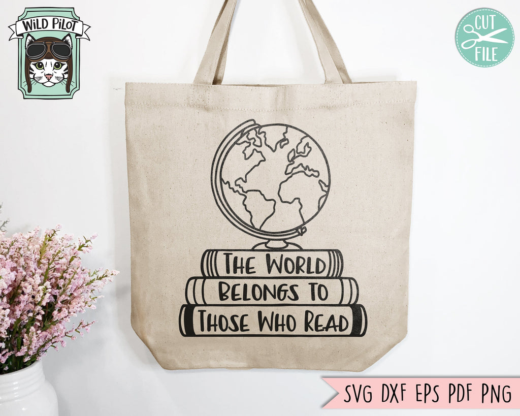 Book SVG, Reading SVG, Inspirational svg, Globe svg, Book Lover SVG ...