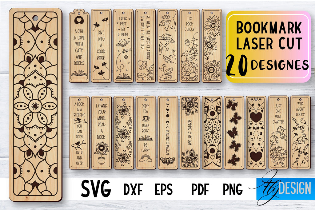 Bookmark Laser Cut SVG | Bookmark SVG Design | CNC Files - So Fontsy