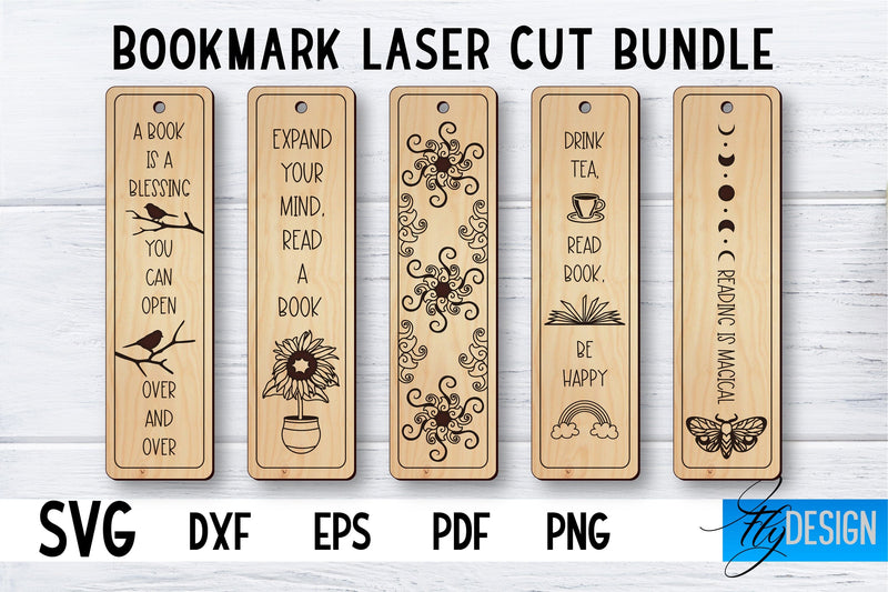 Bookmark Laser Cut SVG | Bookmark SVG Design | CNC Files - So Fontsy