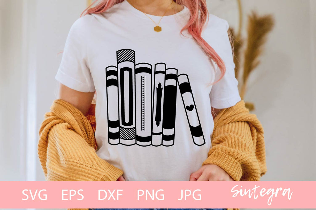 Books SVG Cut File Free For Commercial Use - So Fontsy