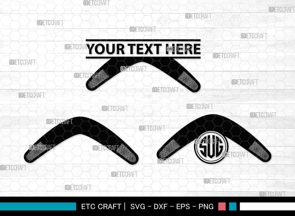 Boomerang Monogram, Boomerang Silhouette, Plotter Boomerang Svg ...