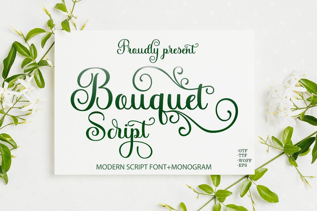 Bouquet Script+Monogram - So Fontsy
