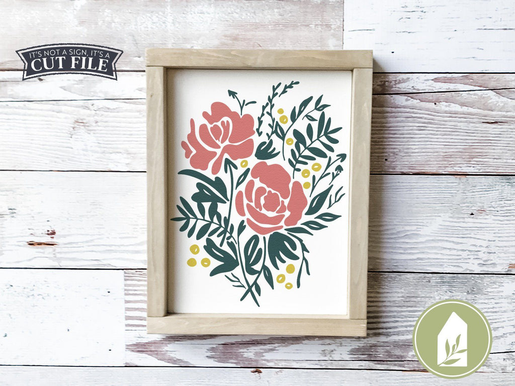 Bouquet SVG | Flower Arrangement svg | Farmhouse Sign Design - So Fontsy