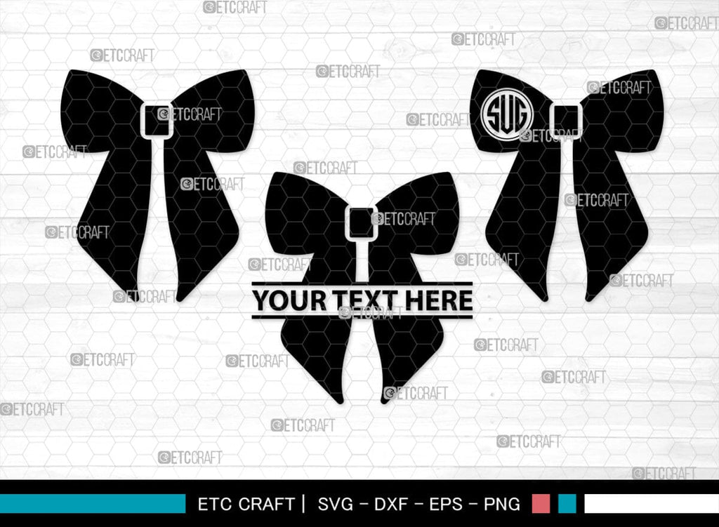 Bow Monogram, Bow Silhouette, Bow SVG Bundle, Bow Baby Svg, Bow Tie Svg ...