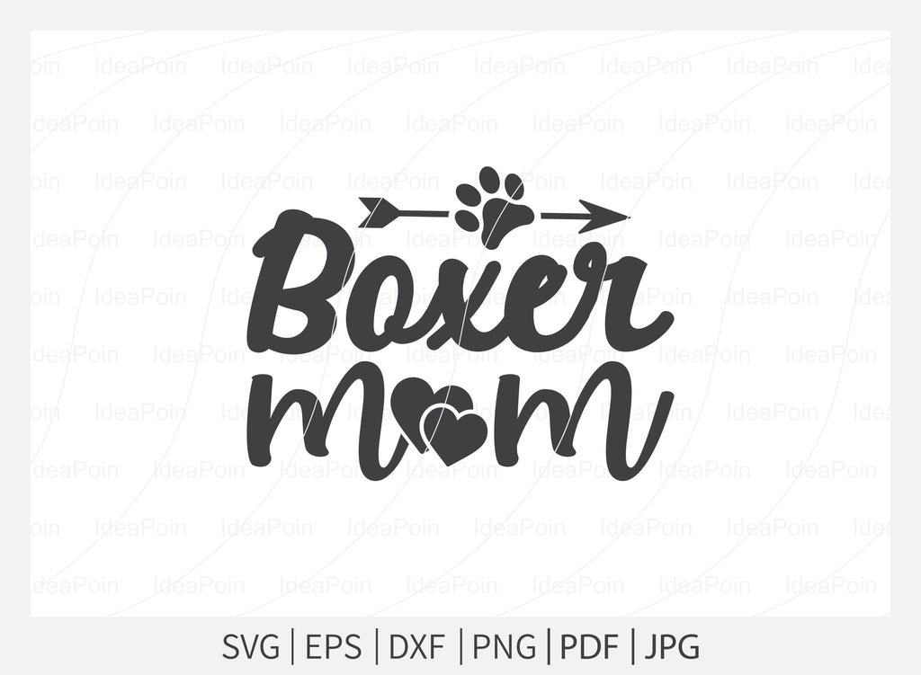 Boxer mom svg, Boxer Dog vector, Boxer Dog SVG, Boxer Dog Png, Boxer ...