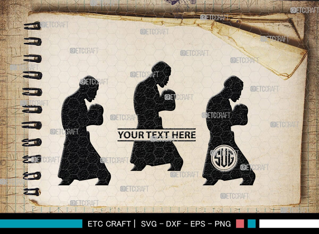 Boxing Monogram, Boxing Silhouette, Fighting Svg, Boxing Svg, Sports ...