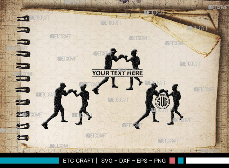 Boxing Monogram, Boxing Silhouette, Fighting Svg, Boxing Svg, Sports ...