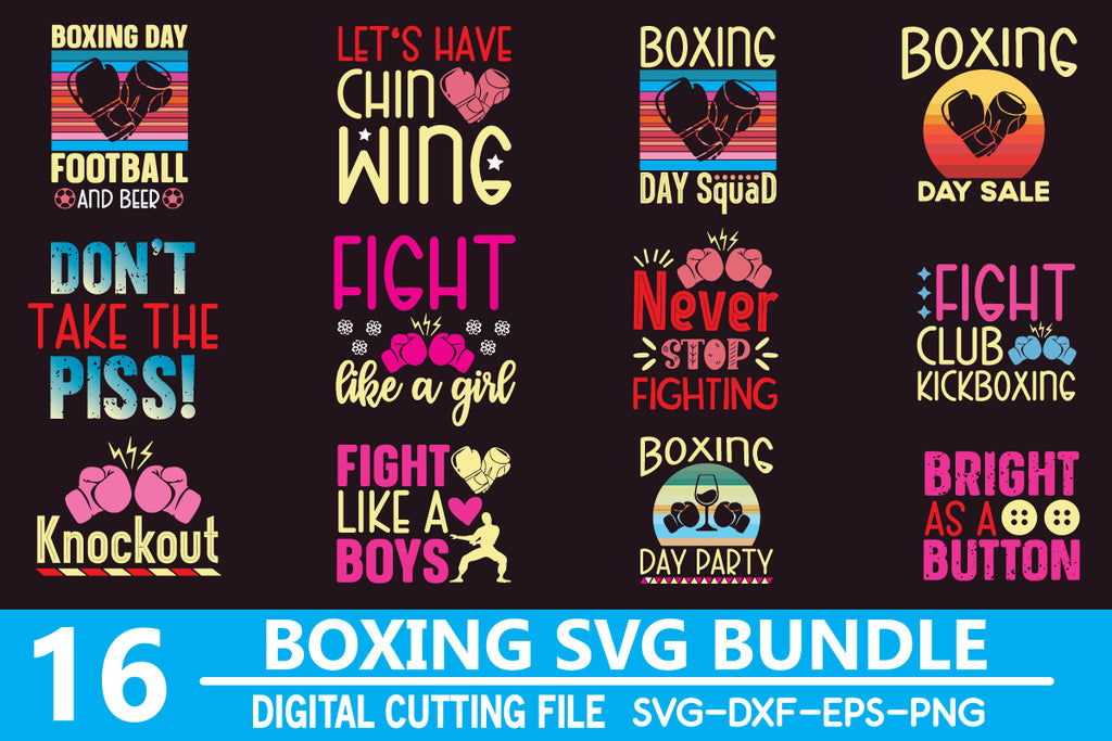 Boxing SVG bundle - So Fontsy
