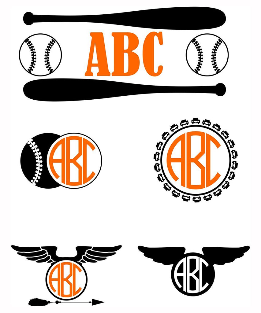 Boys Baseball Frames monograms SVG, Kids vector - So Fontsy