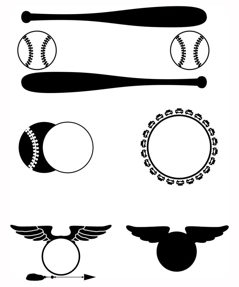Boys Baseball Frames monograms SVG, Kids vector - So Fontsy