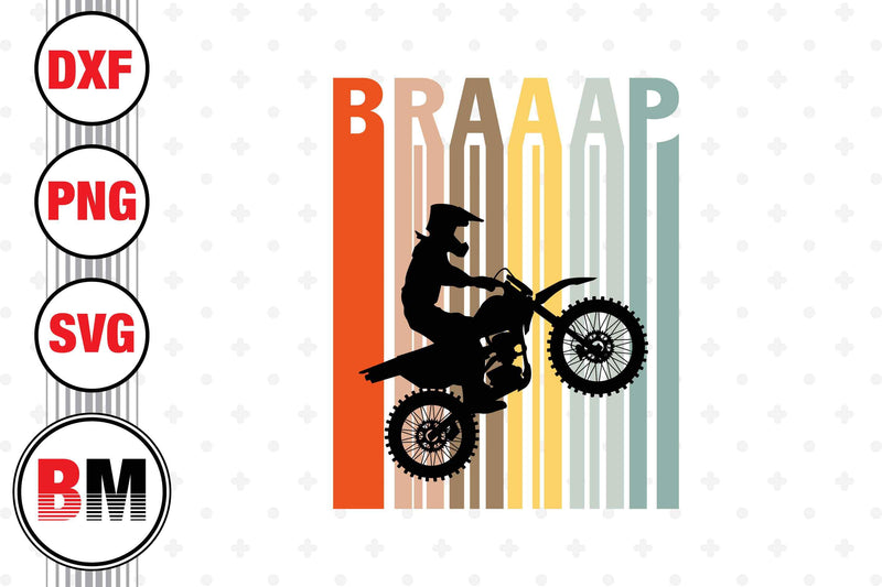 Braaap Motocross SVG, PNG, DXF Files - So Fontsy