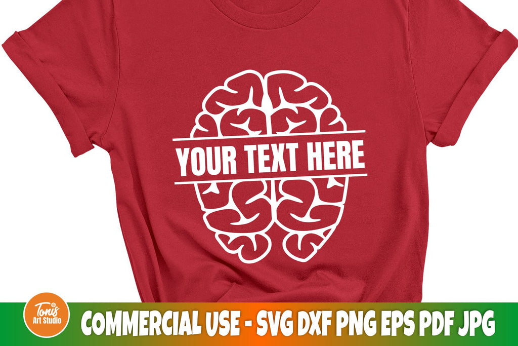 Brain SVG cut file, Brain silhouette svg, Brain outline svg, Brain vec ...