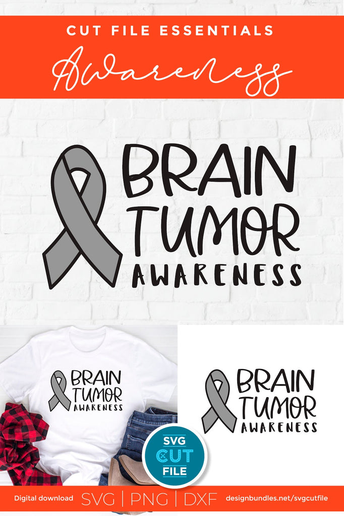 Brain Tumor svg, brain tumor awareness svg - So Fontsy