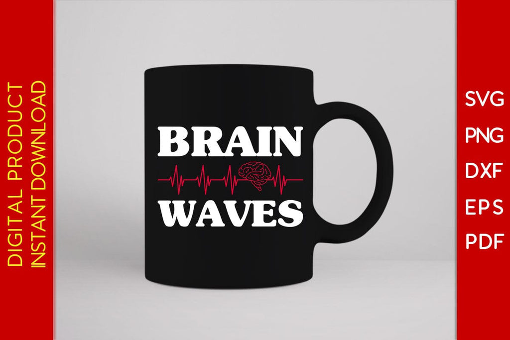 Brain Waves SVG PNG PDF Cut File - So Fontsy
