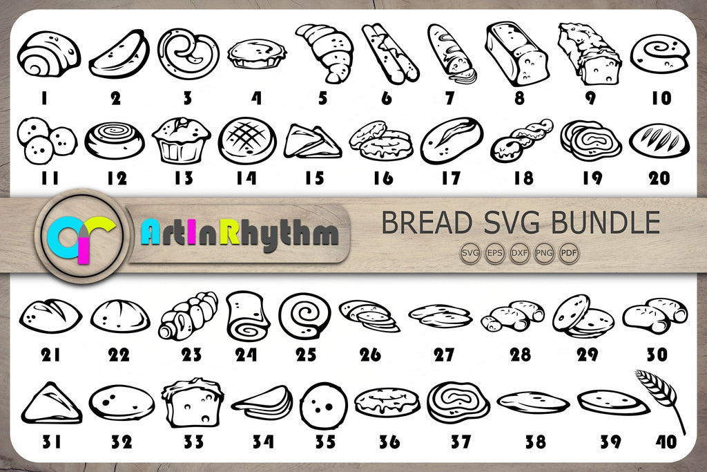 Bread SVG Bundle, Breads Svg, Bread Svg Cut File, Baker Svg, Bakery Svg ...