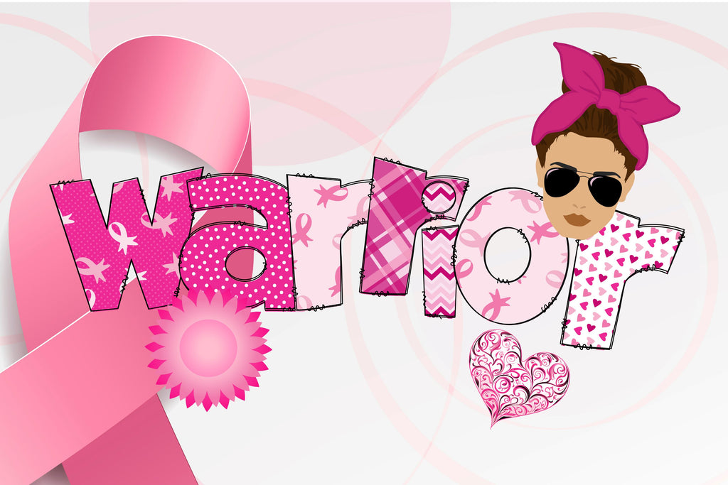 Breast Cancer Awareness Doodle Letters PNG, Wear Pink Alpha Bundle - So ...